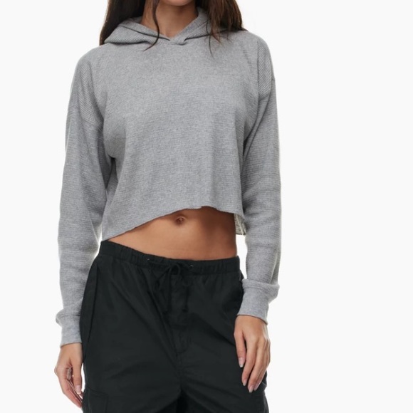 TNA | Sweaters | Nwt Tna Color Heather Dover Grey Waffle Kinney Hoodie ...